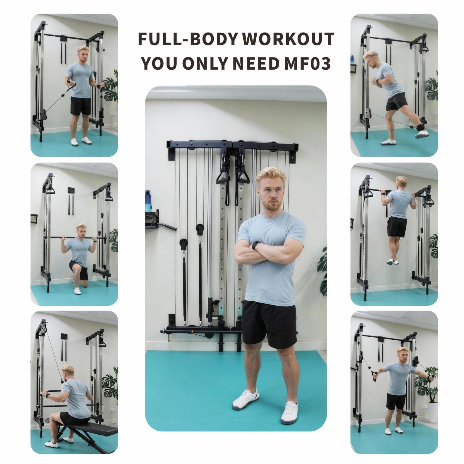 VIMEXCITER All-In-One Foldable VRT Home Gym Smith Machine